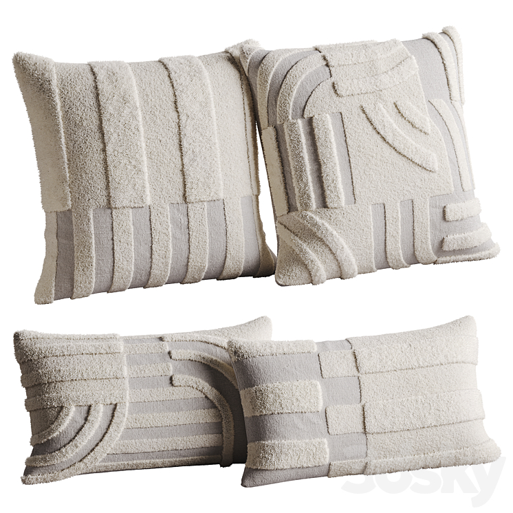 Set of pillows Tomasso, La Redoute - Pillows - 3D model