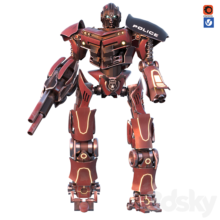 POLICE ROBOT - Toy - 3D model