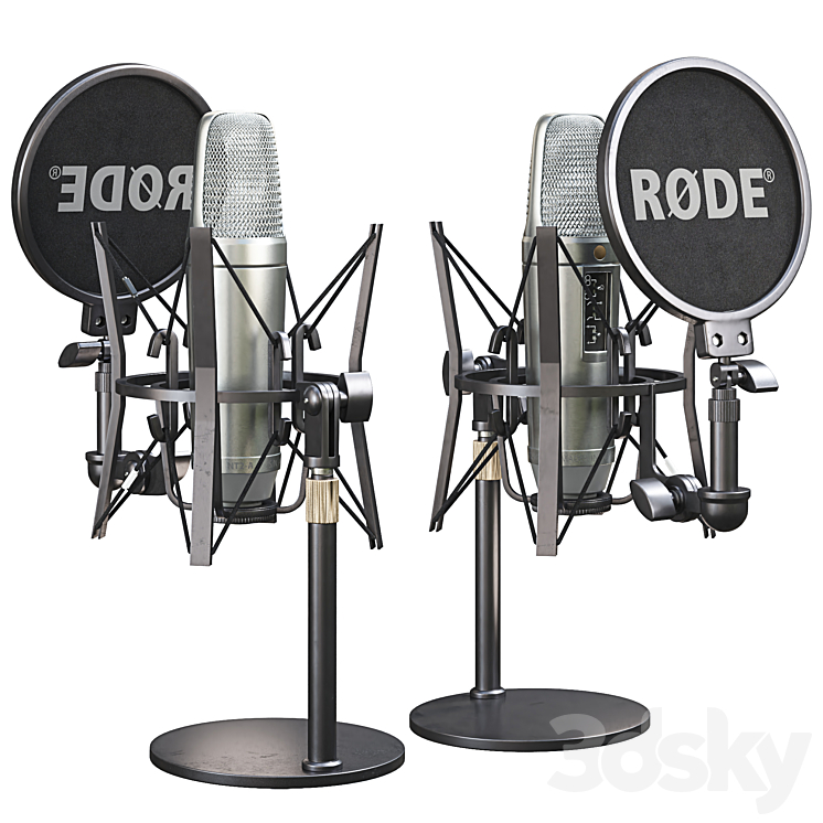 Rode Studio Microphone Stand Pop Filter - Audio tech - 3D model