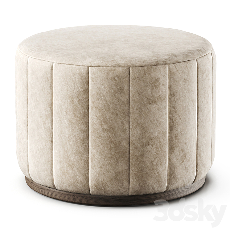 Пуф Rex Channel Tufted Round Leather Ottoman Rh - Other soft seating ...