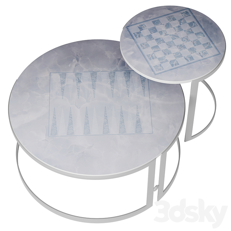 Versace Iconic Round Outdoor side table limited edition - Table - 3D model
