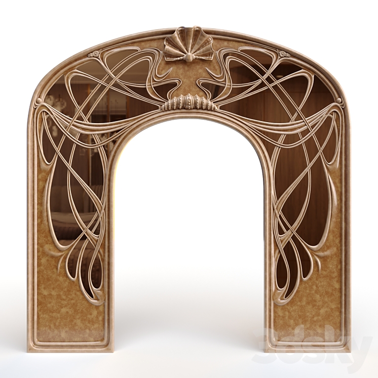 Art Nouveau mirror arc - Mirror - 3D model