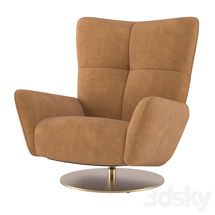 RH BAXTER SWIVEL RECLINER - Arm chair - 3D model
