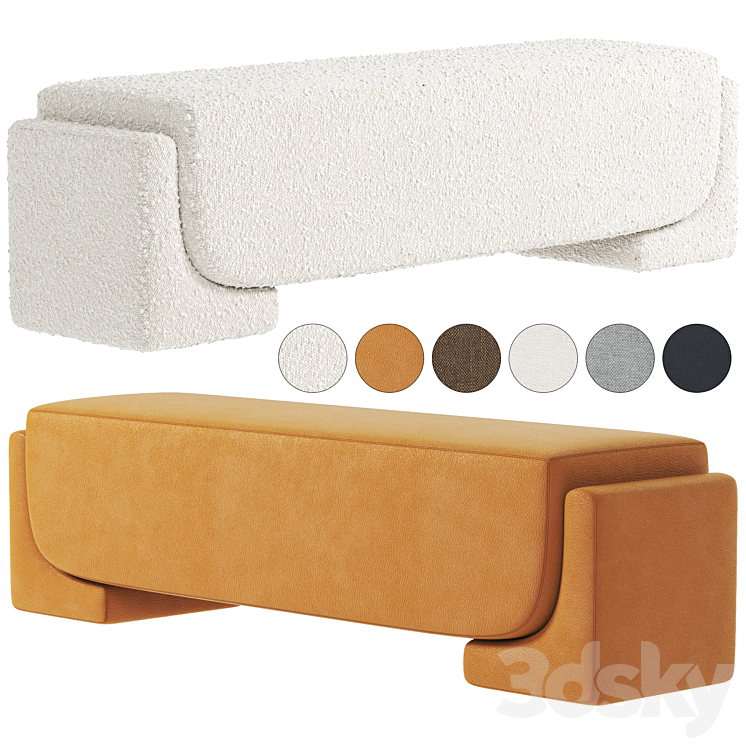 Curve Bench Seat - Other soft seating - 3D model