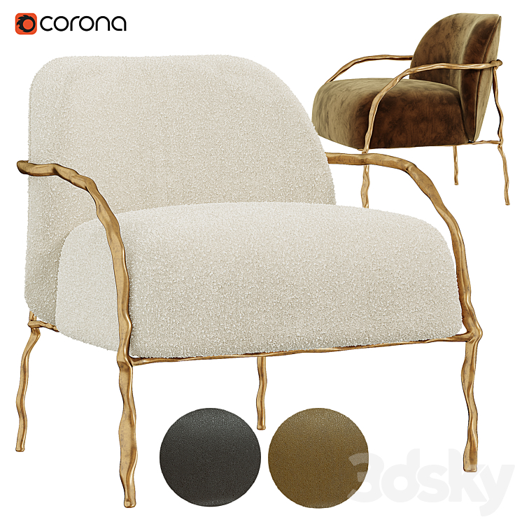 Hamilton Conte Lupa Armchair - Arm chair - 3D model