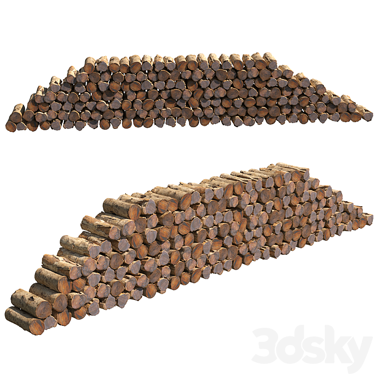 log pile - Miscellaneous - 3D model
