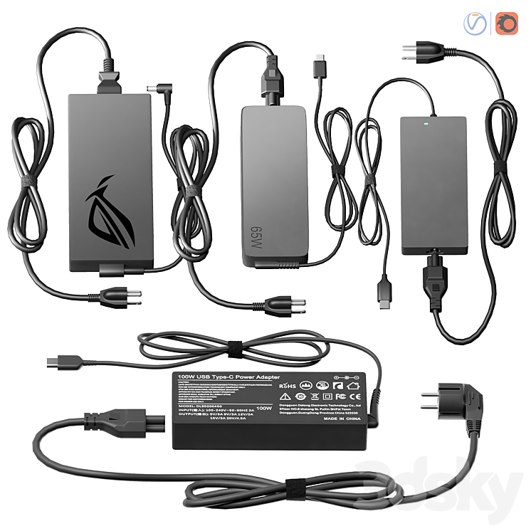Power Plug Vol 06 (Laptop Adapters) - PC & other electronics - 3D model