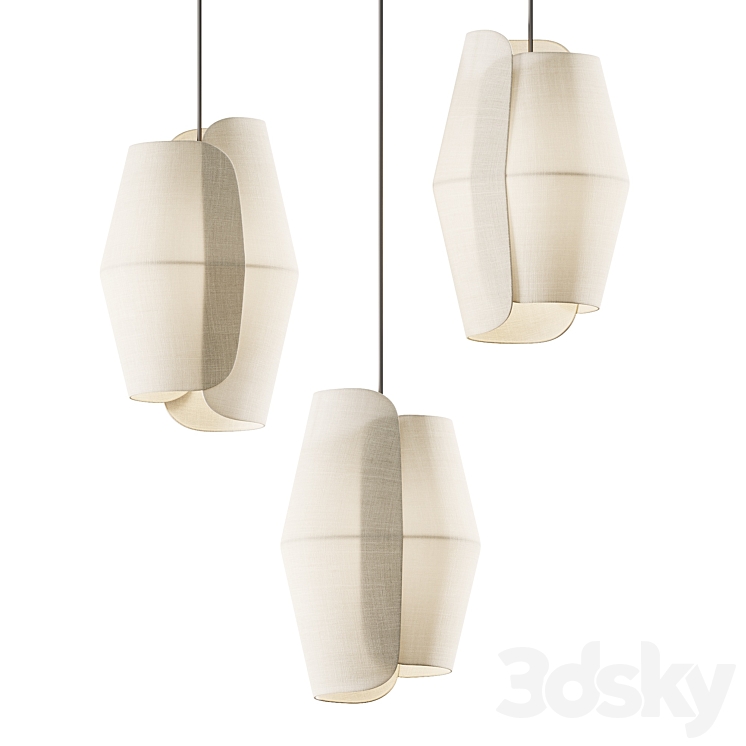 Rakumba Volute Pendant Lamp - Pendant light - 3D model