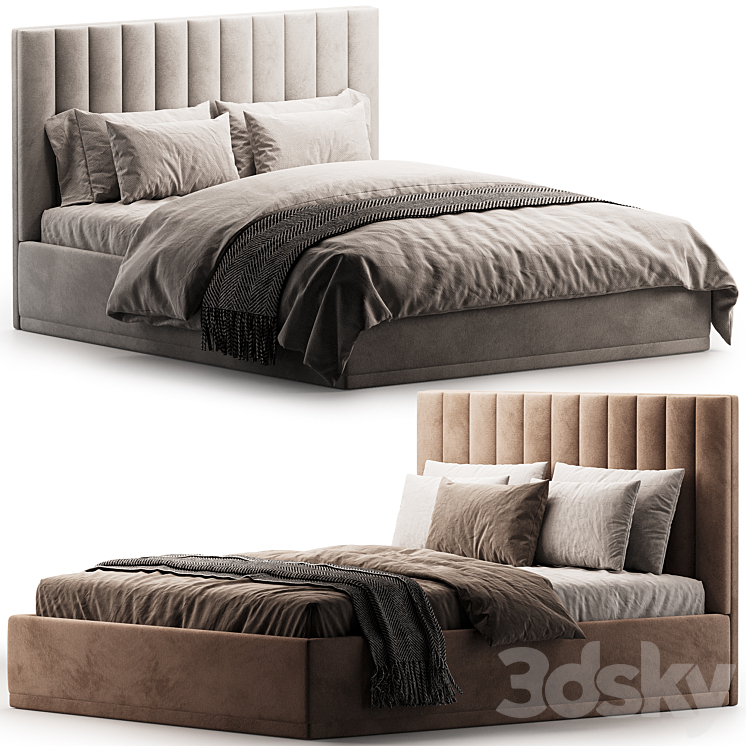 Double bed - Bed - 3D model