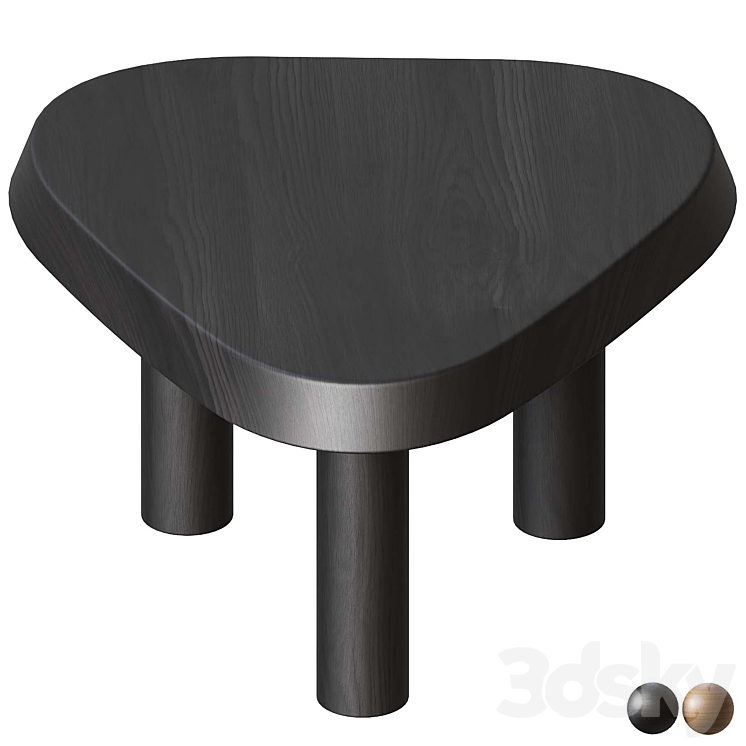 Pebble-Shaped Coffee Table - Table - 3D model