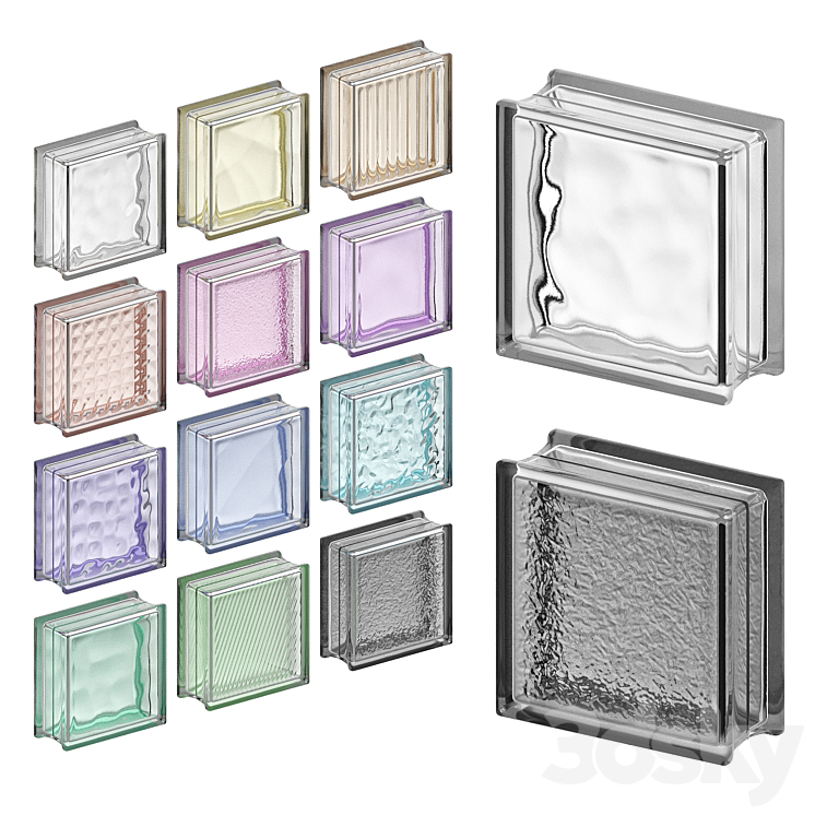 Glass Blocks 21 - Glass - 3D model