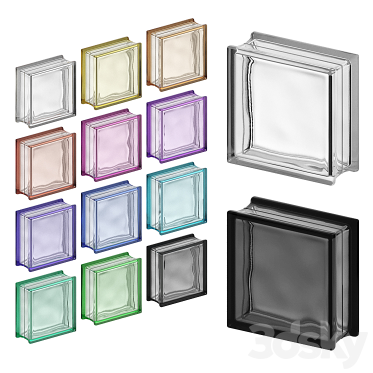 Glass Blocks 22 - Glass - 3D model