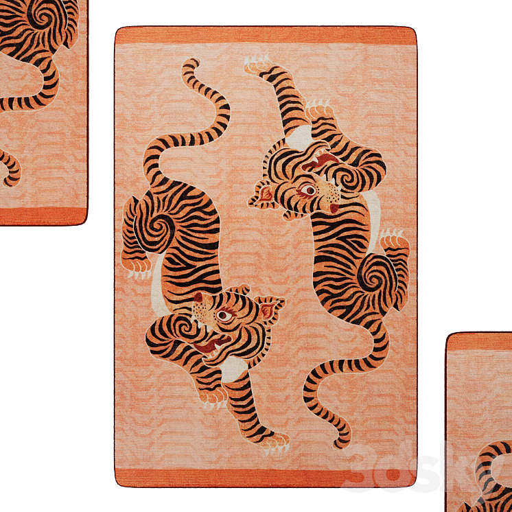 Tiger Carpet Chinese - Carpets - 3D model