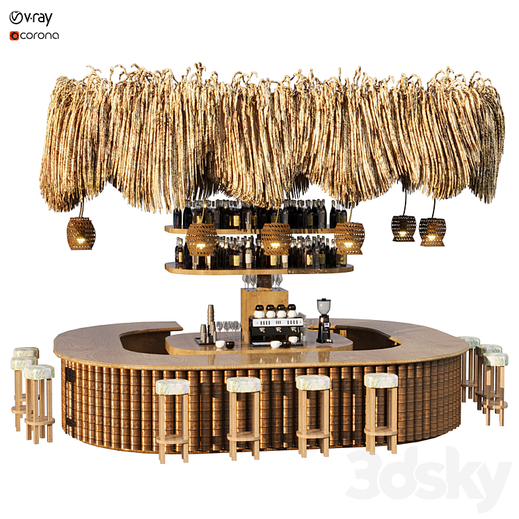 beach cafe bar 26 - Restaurant - 3D model