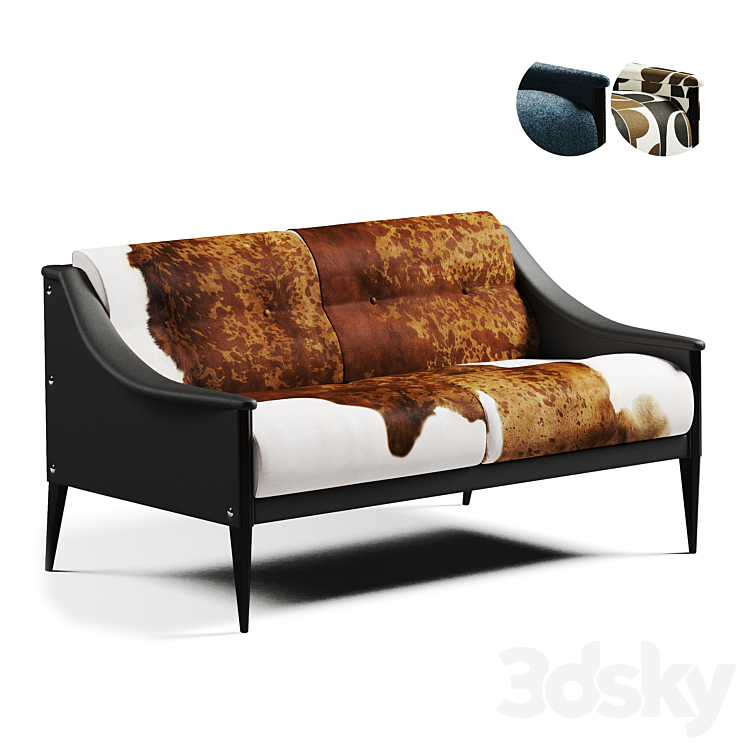 Dezza two-seat Sofa by Poltrona Frau - Sofa - 3D model