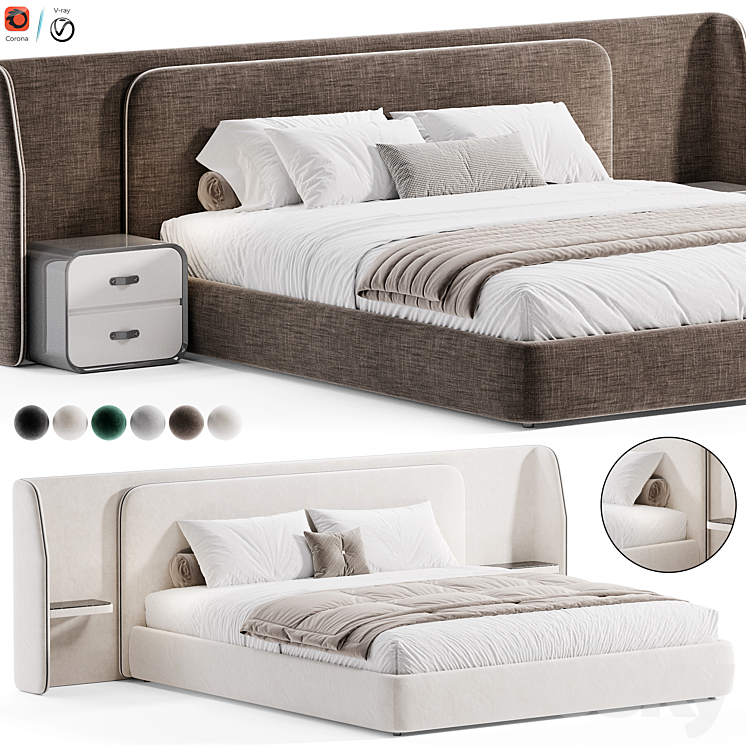 Delavega Bed K120 - Bed - 3D model