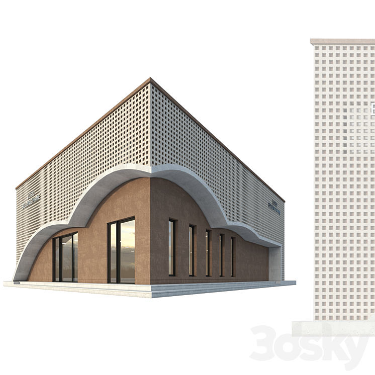 Modern Commercial Building No9 - Building - 3D model