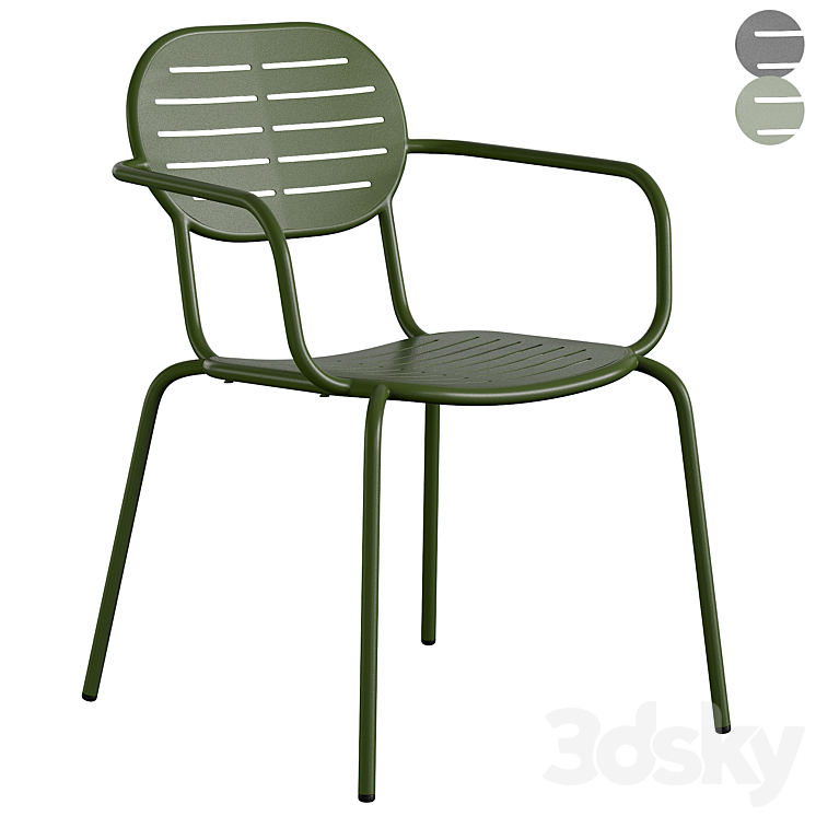 Brai chair with armrests By Kavehome - Chair - 3D model