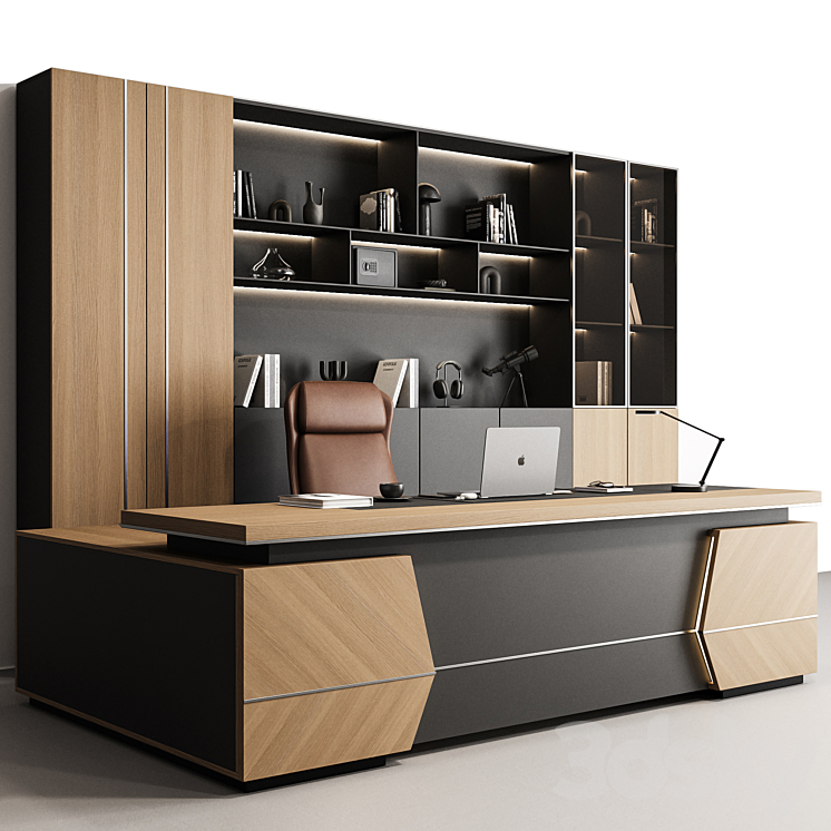 Boss desk 049 - Office furniture - 3D model