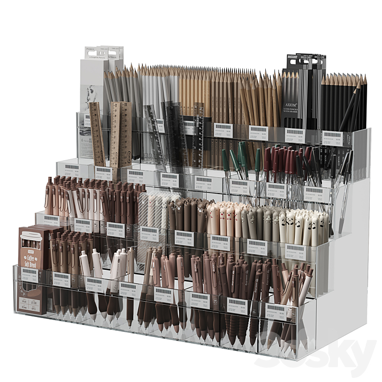 Stationery stand 004 - Shop - 3D model