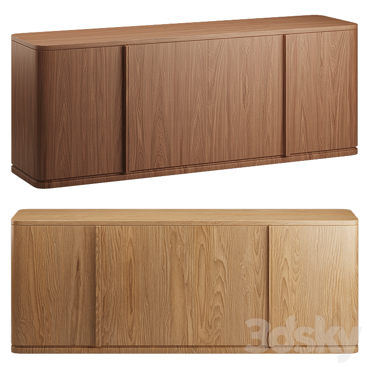 Ligné 4-Door Sideboard by rh.com - Sideboard & Chest of drawer - 3D model