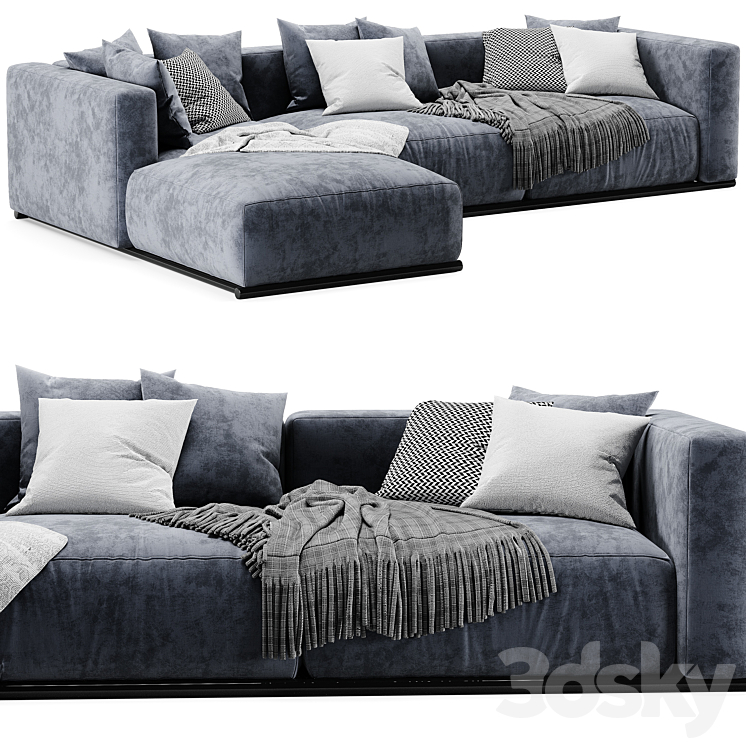 Poliform Shanghai Chaise sofa 03 - Sofa - 3D model