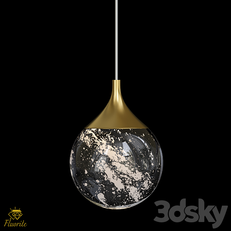 Perfectio Brass Fluorite FL1175-1PS (OM) - Pendant light - 3D model