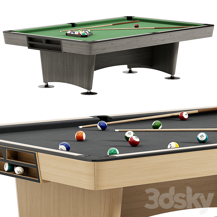 Gold Crown Billiard Table - Billiards - 3D model