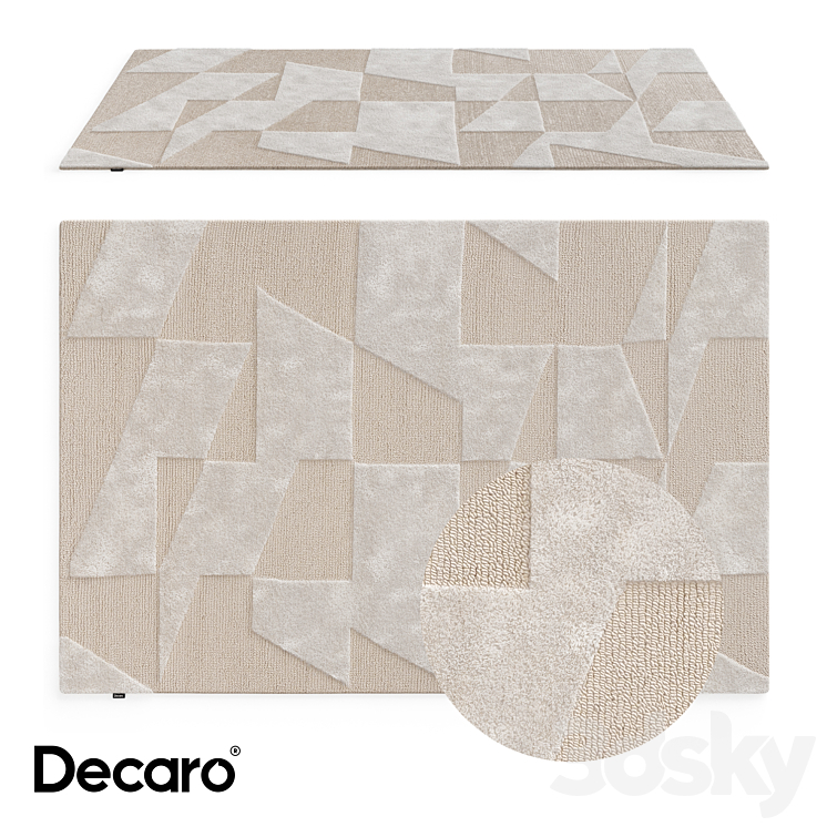 Wool carpet Decaro Rugs D110038 - Carpets - 3D model