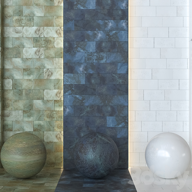Porcelanosa Fiji Glossy Ceramic Wall Tile Textures - Tile - 3D model