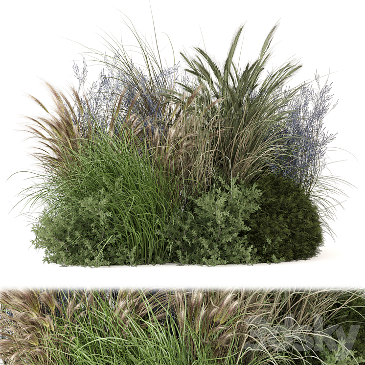 Outdoor Plants Bush Collection_Bush Set 3203 - Bush - 3D model