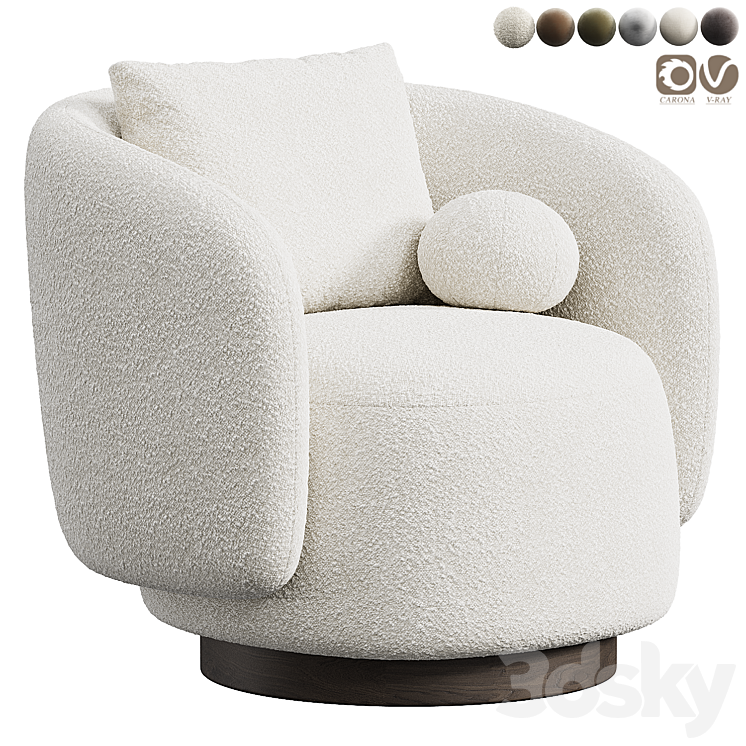 Caite Aylanadigan Stul - Arm chair - 3D model