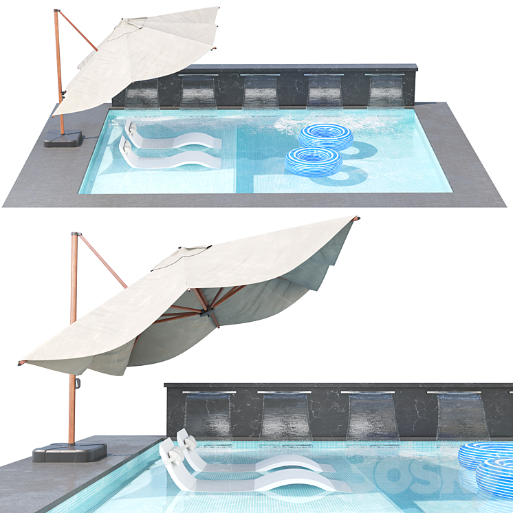 Pool furniture 01 - Other - 3D model