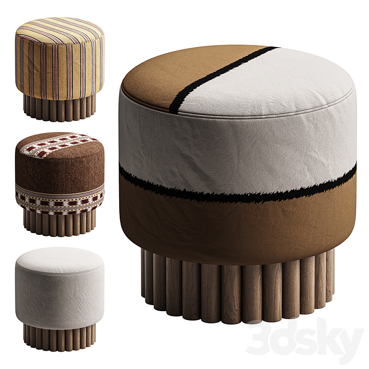 EnsAmble Loto Pouf Bench - Other soft seating - 3D model
