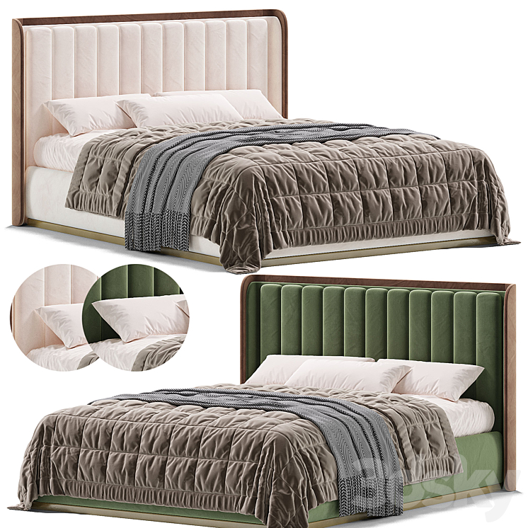 Double bed CPRN HOMOOD STARLIGHT - Bed - 3D model
