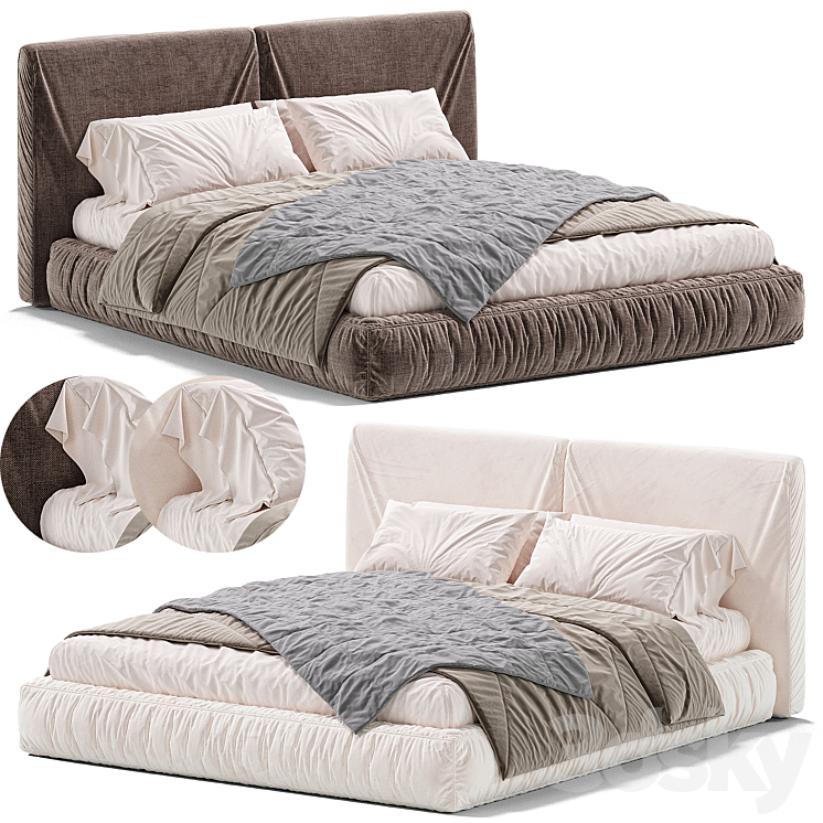 Double bed Twils ADA - Bed - 3D model