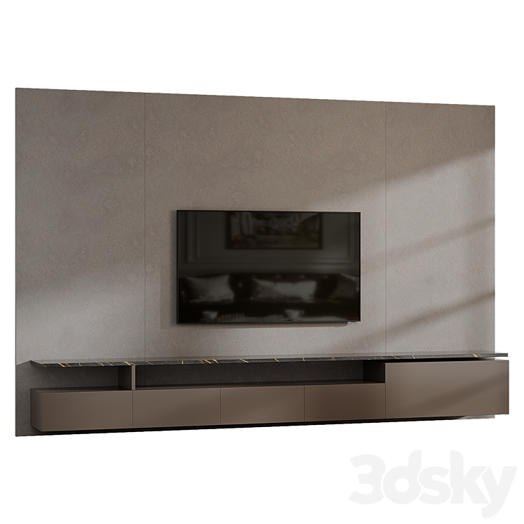 Tv 3D Panel 028 - TV Wall - 3D model