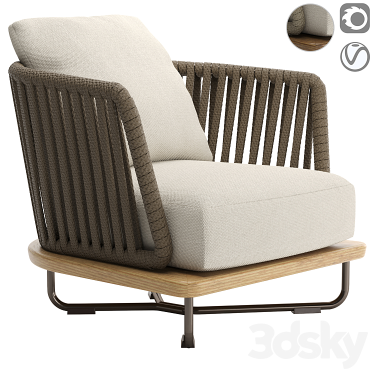 Sunray Outdoor Armchair - Arm chair - 3D model