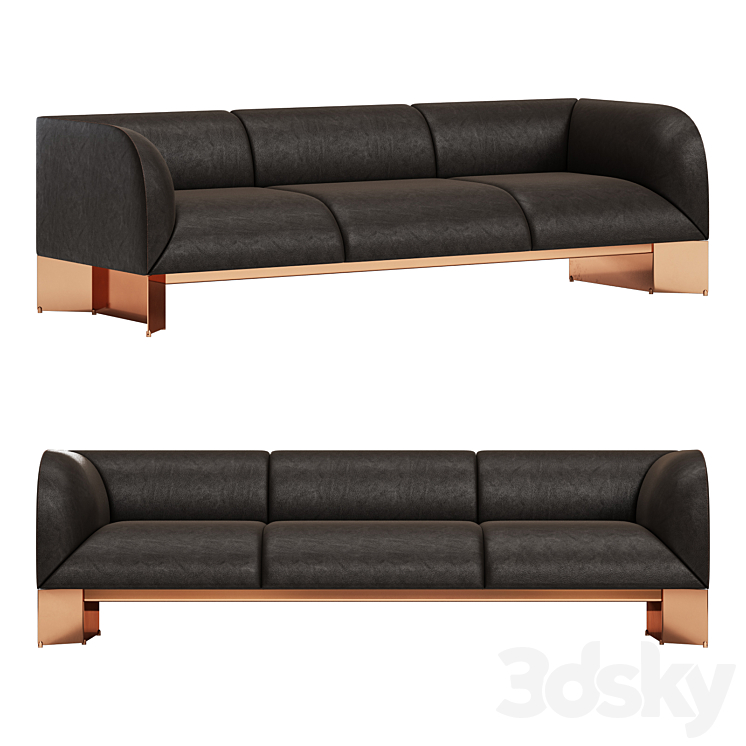 De Castelli caravan sofa large - Sofa - 3D model