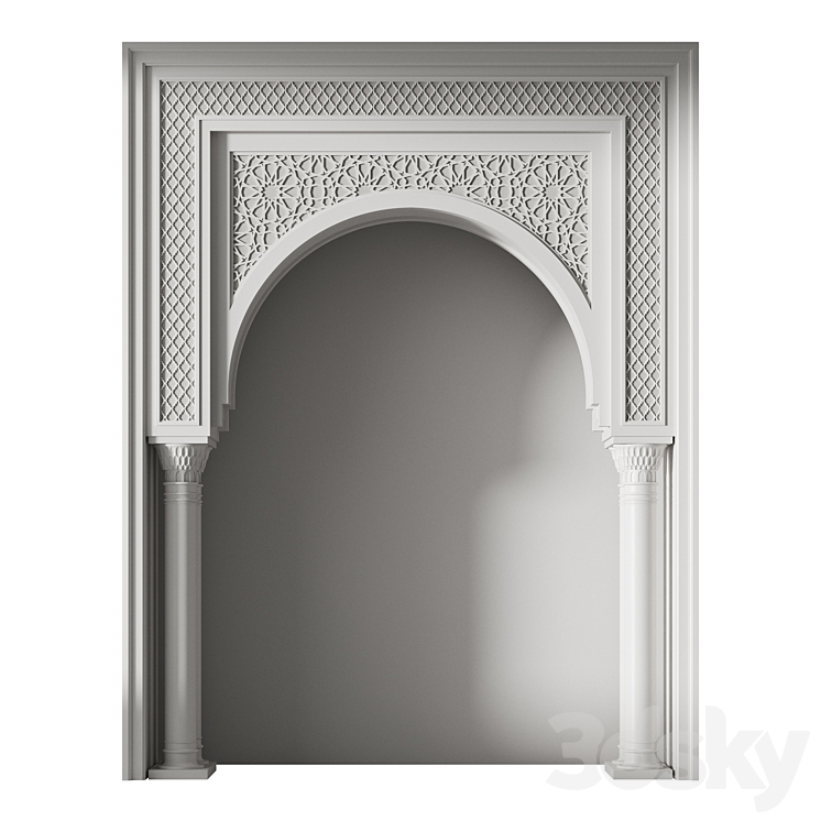 Arch 19. Arabic - Facade element - 3D model