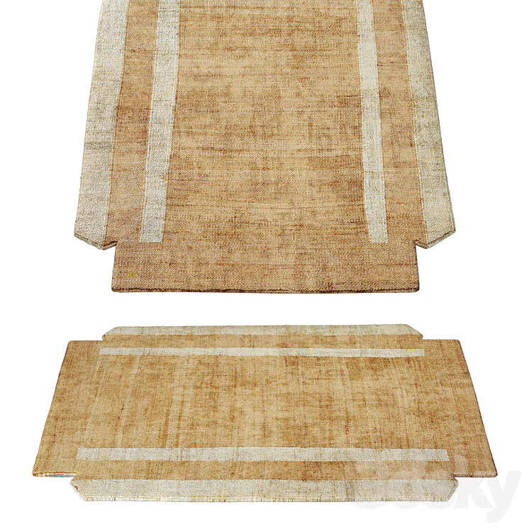 Peach Diara Rug - Carpets - 3D model