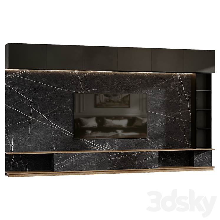 Tv 3D Panel 037 - TV Wall - 3D model