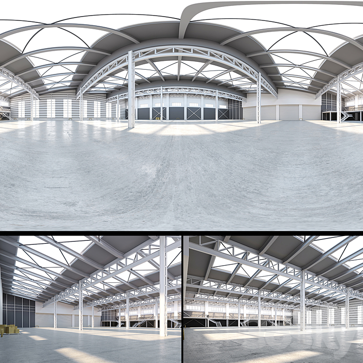 HDRI Interior warehouse 22 - HDRI - 3D model