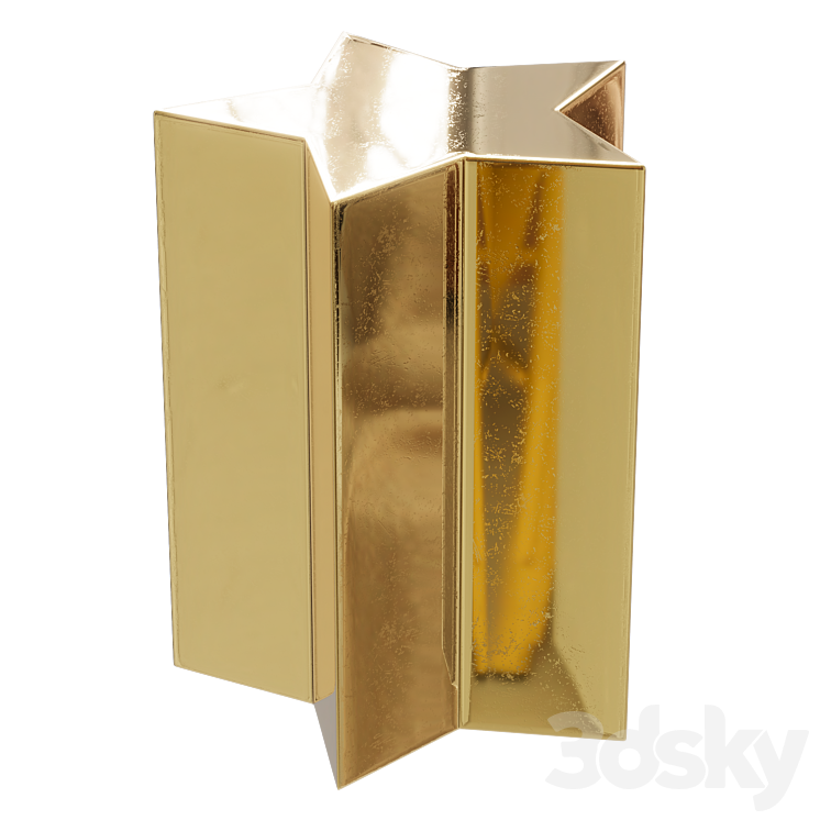 Shiny Gold Star Side Table by Rockett St George - Table - 3D model