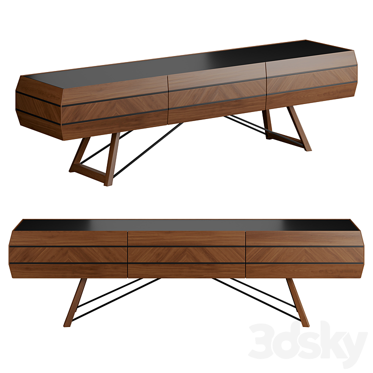 TV stand Grassi by Lioste - Sideboard & Chest of drawer - 3D model