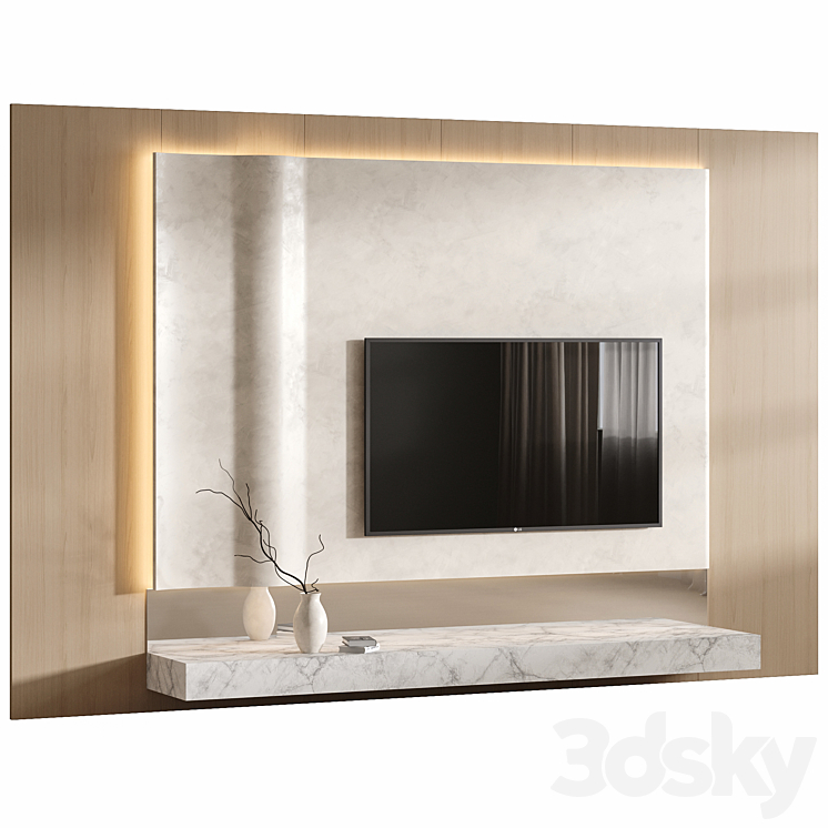 Tv Wall 04 - TV Wall - 3D model