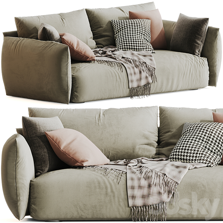 Meridiani Scott Sofa Bed - Sofa - 3D model