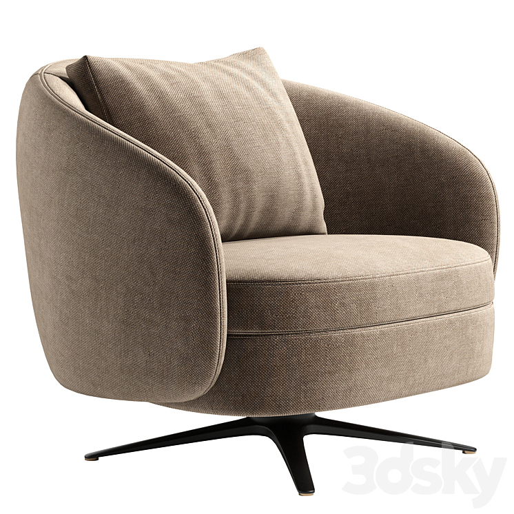 Orbis Swivel Armchair by Poliform - Arm chair - 3D model