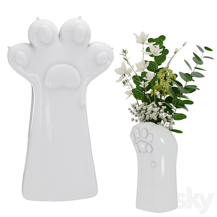 Set of vases "Paws" - Vase - 3D model