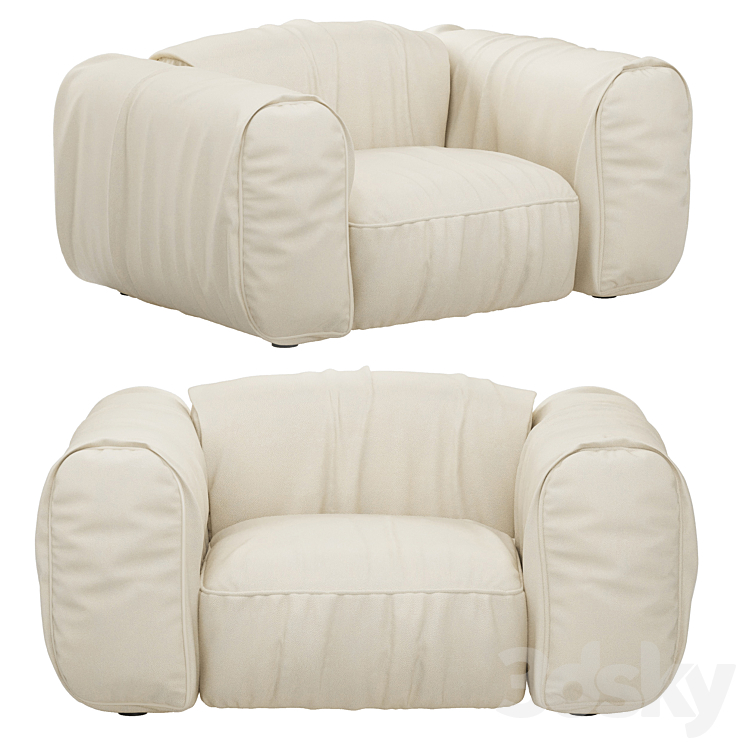 Baxter Chicago Chair - Arm chair - 3D model